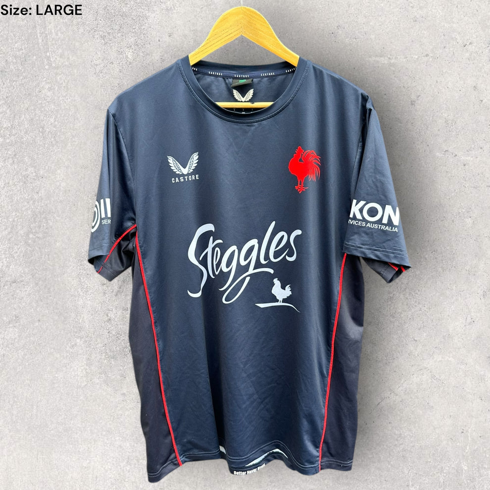SYDNEY ROOSTERS 2024 CASTORE RUGBY LEAGUE TRAINING SHIRT ...