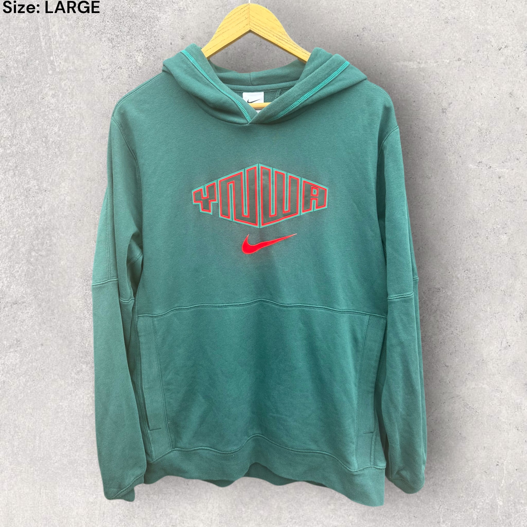 LIVERPOOL FC 2022-2023 YNWA GREEN NIKE TRAVEL FLEECE HOODED JUMPER ...