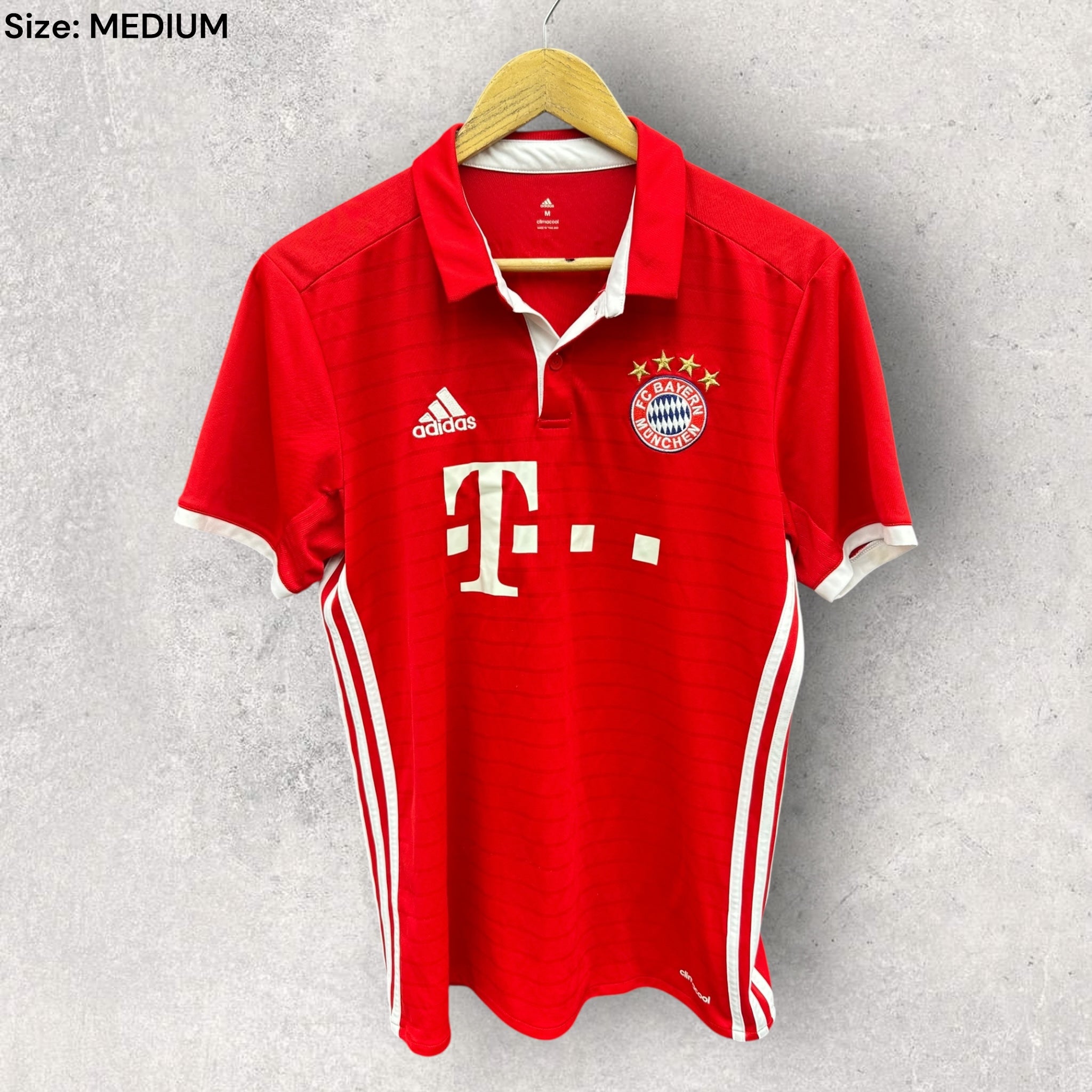 BAYERN MUNICH 2016 ADIDAS FOOTBALL HOME JERSEY – THRILLOFTHETHRIFT